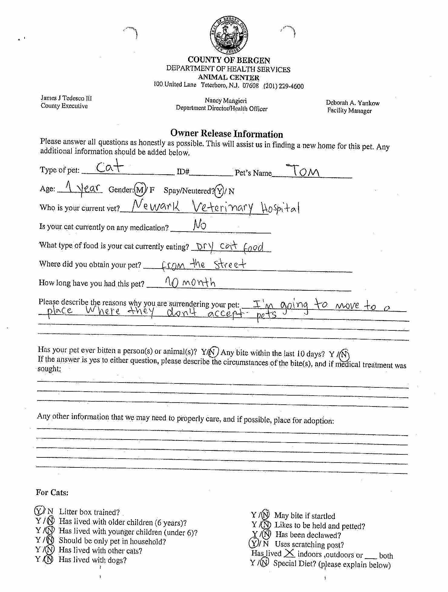 Editable Animal Surrender Letter Template Printable Animal Surrender